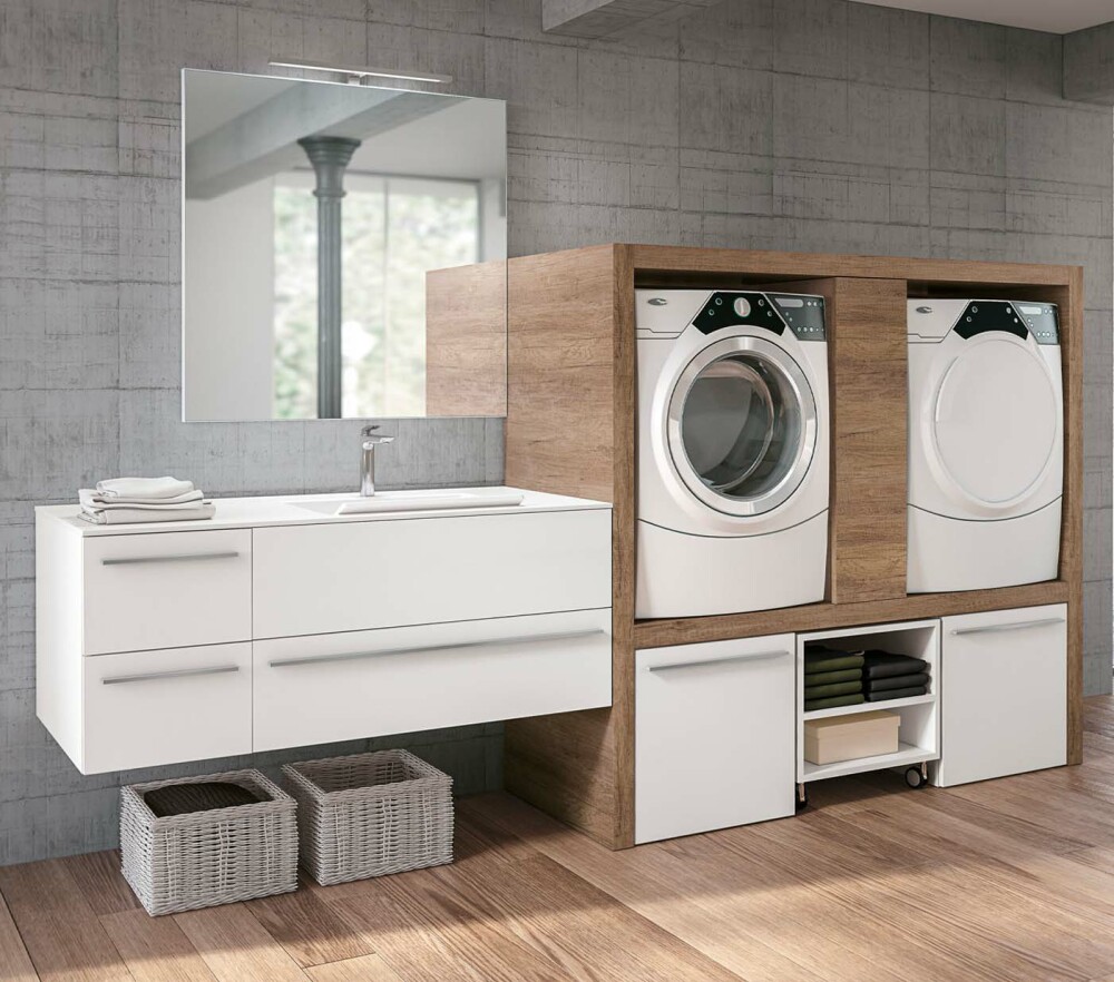 Hafro STO 12 Store Laundry composition w 277 cm complete with pedestal ...
